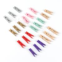 China Mini Colorful Wooden Photo Clips – Multicolor Craft Clothespins for Wall Decoration, Party, and DIY Projects for sale