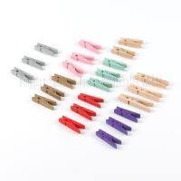China Mini Colorful Wooden Photo Clips – Multicolor Craft Clothespins for Wall Decoration, Party, and DIY Projects for sale