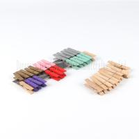 China Mini Colorful Wooden Photo Clips – Multicolor Craft Clothespins for Wall Decoration, Party, and DIY Projects for sale