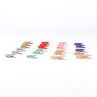 China Mini Colorful Wooden Photo Clips – Multicolor Craft Clothespins for Wall Decoration, Party, and DIY Projects for sale