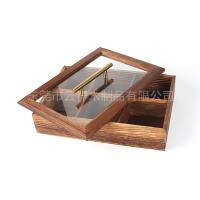 China Rustic Wooden Divided Serving Tray with 6 Sections – Farmhouse Style Ash Wood Organizer for Snacks, Spices, Office, Jewelry & Home Decor for sale