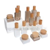 China Customized Shape Non-Toxic Wooden Lids for Skincare Jars Organic Cream Balm Caps Bottles and Durable for sale