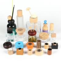 China Custom Size Luxury Wooden Perfume Bottle Lid , Durable Reed Diffuser Cap Eco-Friendly for sale