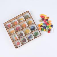 China Educational Sorting Set Wooden Montessori Toys Other Educational Toys for Toddlers Miniature Fruits Play Food Sensory Toy Set for sale