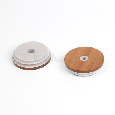 China Natural Beech Wooden Jar Lid for Glass Canisters Airtight for sale