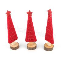 China Handmade Yarn-Wrapped Wooden Christmas Ornaments Tree Reindeer Decor for sale