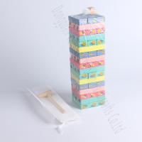China Educational Wooden Building Blocks Set 54 Pieces Montessori Toy for sale