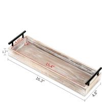 China Custom Wooden Candle Holder Tray - Farmhouse Decor Centerpiece for sale