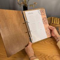 China Custom Wood Menu Cover for Restaurants - Bamboo 12x9in Engraved Holder for sale