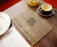 China Custom Wood Menu Cover for Restaurants - Bamboo 12x9in Engraved Holder for sale