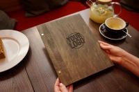 China Custom Wood Menu Cover for Restaurants - Bamboo 12x9in Engraved Holder for sale
