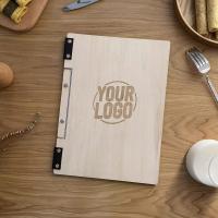 China Custom Wood Menu Cover for Restaurants - Bamboo 12x9in Engraved Holder for sale