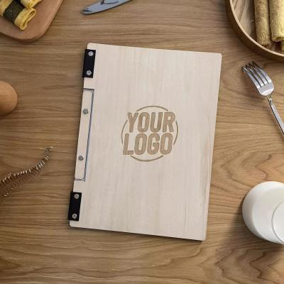 China Custom Wood Menu Cover for Restaurants - Bamboo 12x9in Engraved Holder for sale