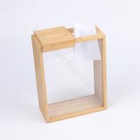 China Bamboo Cereal Dispenser for Kitchen Food Storage Container Dry Grain Organizer Refillable Rice Box Countertop Grain Bin Transparent Lid Airtight Holder Rustic Pantry Solution for sale