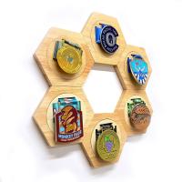 China Wooden Trophy Display Stand Handmade Wooden Award Display Rack Elegant Wooden Shelf for Trophies Medals and Achievements Ideal for Offices Homes and Trophy Rooms for sale