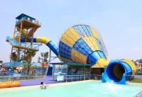 China 18m Height Outdoor Fiberglass Water Slide for Adults - 600 m³/h Flow Rate, 90 kW Power, 800kg Capacity for sale