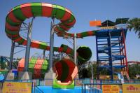 China Commercial Water Park Slide 15m Height 117m Length with 600 m³/h Water Flow and 90 kW Power for sale