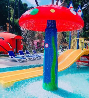China Fiberglass Water Mushroom Fountain for Children's Spray Park - 2.5m Height, 1.8m Diameter with Custom Colors for sale