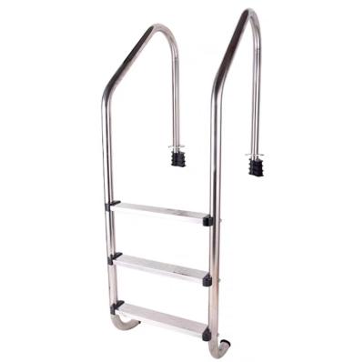 China 304/316 Stainless Steel Pool Ladder 150cm Height 58cm Width for 0.9-1.2m Depth Swimming Pools for sale