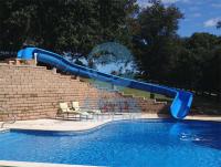 China Custom Fiberglass Hill Curve Water Slide for Kids 1.2m-2m Height 0.8m Width 100kg Capacity for sale