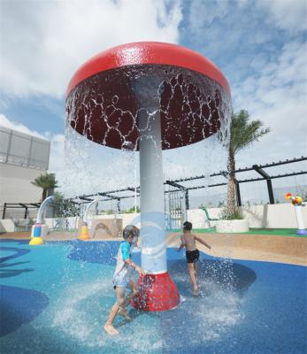 China 2.0M Diameter Fiberglass Water Park Umbrella | 3.0M Height Mushroom Fountain with 5-8 m³/h Water Flow for sale