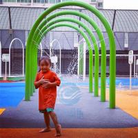 China 3.0m Height Hot Dipped Galvanized Steel Water Arch for Children Spray Park with 5-8 m³/h Flow Rate for sale