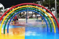 China Children Water Play Equipment Rainbow Arches Set 1.8m Height 3.0m Width Hot Dipped Galvanized Steel for sale