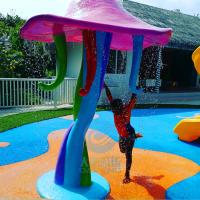 China Fiberglass Jellyfish Water Splash Pad 2.5m Height with 5-8 m³/h Water Flow for Children's Water Parks for sale