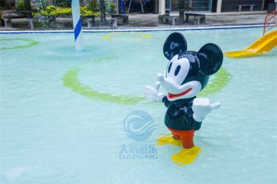 China Mickey Mouse Fiberglass Water Splash Pad 1.6m Height 2-3 m³/h Flow Rate for Children Aqua Park for sale