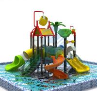 China Aqua Park Water House Slide Fiberglass Children Lazy River Equipment 650x650x500cm for 5-20 Kids for sale