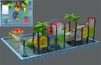 China 110㎡ LLDPE Commercial Water Slide Pool with Mushroom Splash Pad for Children - 850×450×480cm Play Area for sale