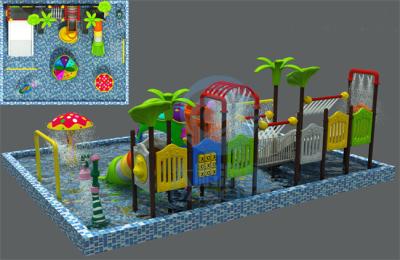 China 110㎡ LLDPE Commercial Water Slide Pool with Mushroom Splash Pad for Children - 850×450×480cm Play Area for sale