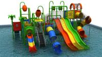 China Medium Children's Water Slide 1000x1000x500cm LLDPE Anti-UV Playground Equipment for 5-20 Kids for sale