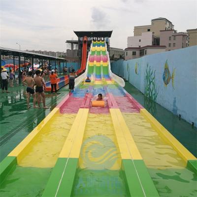 China Fiberglass Rainbow Racing Water Slide 12m Height 4 Lanes 250 Guests/Hour Capacity for Aqua Parks for sale