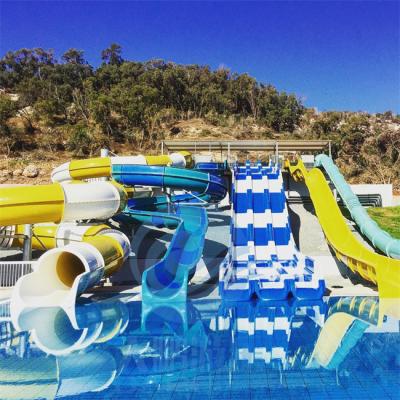 China FRP Resort Water Slide Combo with 7.0m Deck Height and 180 Guests/Hour Capacity for Water Parks for sale