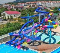 China Commercial 4-Lane Enclosed Twist Water Slide Combo - 0.8m Width, 400 m³/Hour Flow Capacity for Aqua Parks for sale