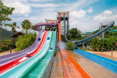 China 17m High Aqua Drop Twist Water Slide with Launch Capsule - 160 m³/h Flow Rate Fiberglass Commercial Park Equipment for sale