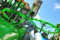 China 16m High Transparent Aqualoop Water Slide with 0.8m Flume Width and 150 m³/h Water Flow for Adults and Children for sale