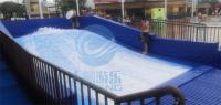 China OEM Mobile Surf Simulator 15x5m Stainless Steel Wave Pool with 90Kw Power and 240 Rides/Hour Capacity for sale