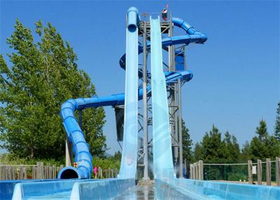 China Fiberglass Kamikaze Water Slide 12m Height 180-200 Guests/Hour High Speed Free Fall Aqua Park Slide for sale
