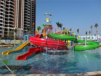 China Playground Children Splash Zone Water Slide Anti UV ISO TUV ROHS Certification for sale