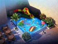 China Custom Anti UV Aqua Park Playground Fiberglass Water Slide for 50-100 Kids with 6-8mm Thickness for sale