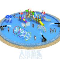 China 20m Diameter Commercial Water Play Equipment Family Splash Zone Waterpark with Custom Design Services for sale