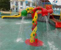 China Double Flower Water Splash Pad Fiberglass 2.2m Height 1.6m Width with 0.735kW Pump for Spray Parks for sale