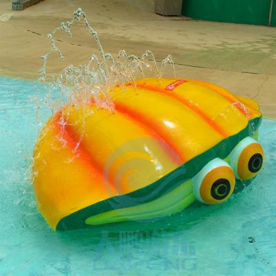 China Yellow Fiberglass Ground Spray Shell for Aqua Parks - 0.9m Height, 1.6m Width with 0.735Kw Pump for sale