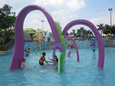 China CE 2.5m Height Fiberglass Ribbon Water Spray Arch with 1.5kW Pump and 12 m³/hour Flow Rate for sale