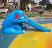 China Elephant Shaped Pool Slide 1.9m Height 4.5m Width Commercial Water Park Equipment with 8 m³/Hour Water Flow for sale
