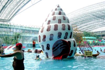 China Fiberglass Conch Water Slide 2.1m Diameter 3.4m Height for Aquatic Parks and Swimming Pools for sale