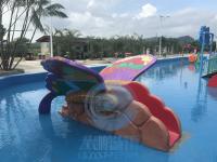 China Fiberglass Kids Water Slide 5.6m Length 100kg Capacity Anti-UV Pet Series for Indoor Outdoor Pools for sale