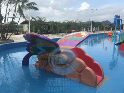 China Fiberglass Kids Water Slide 5.6m Length 100kg Capacity Anti-UV Pet Series for Indoor Outdoor Pools for sale